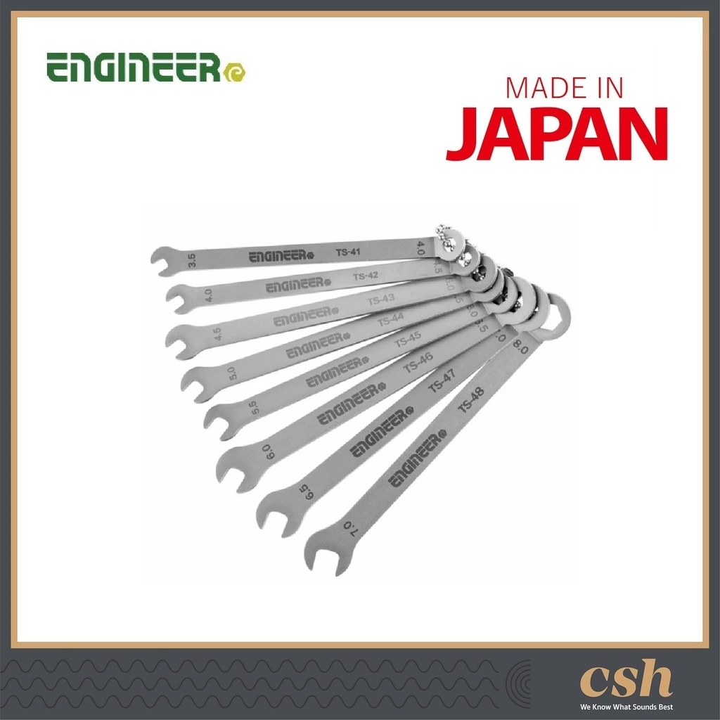 ENGINEER TS-04 8-in-1 Combination Spanner Set with very thin shank ...