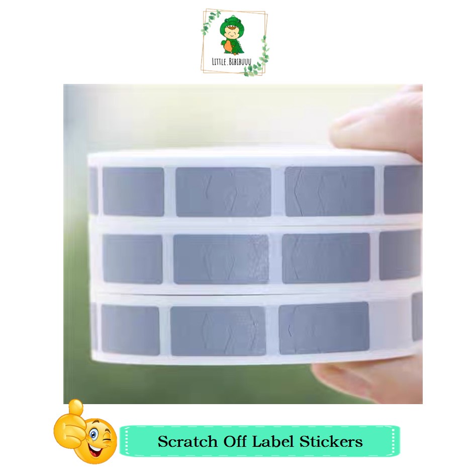 Scratch Off Silver Label Stickers For Reward Card/ Lucky Draw/ Handmade ...
