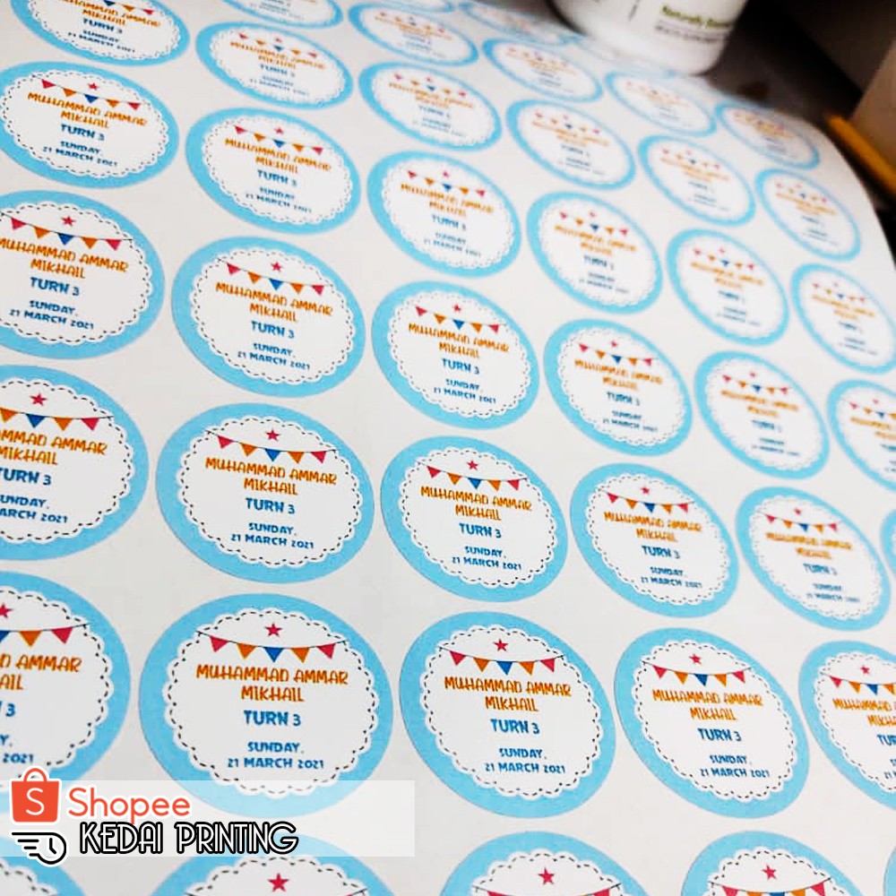 Print Sticker Label Fit in A3 Size + Potong (Kiss Cut) | Shopee Malaysia