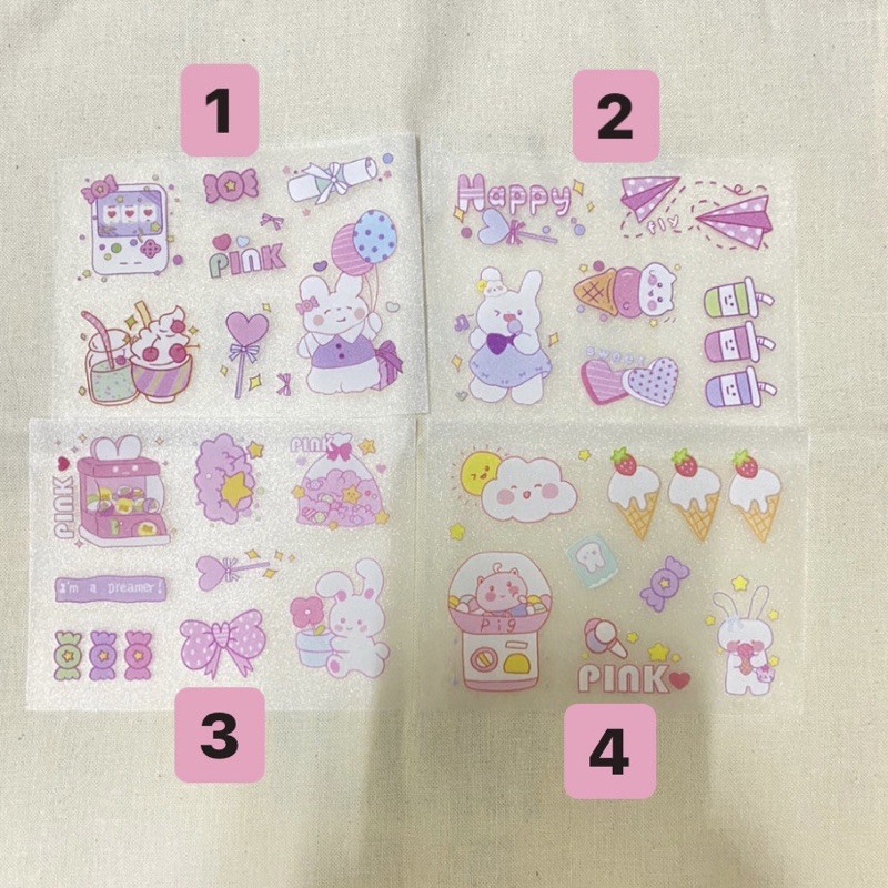 Cute Glitter Sticker | Shopee Malaysia