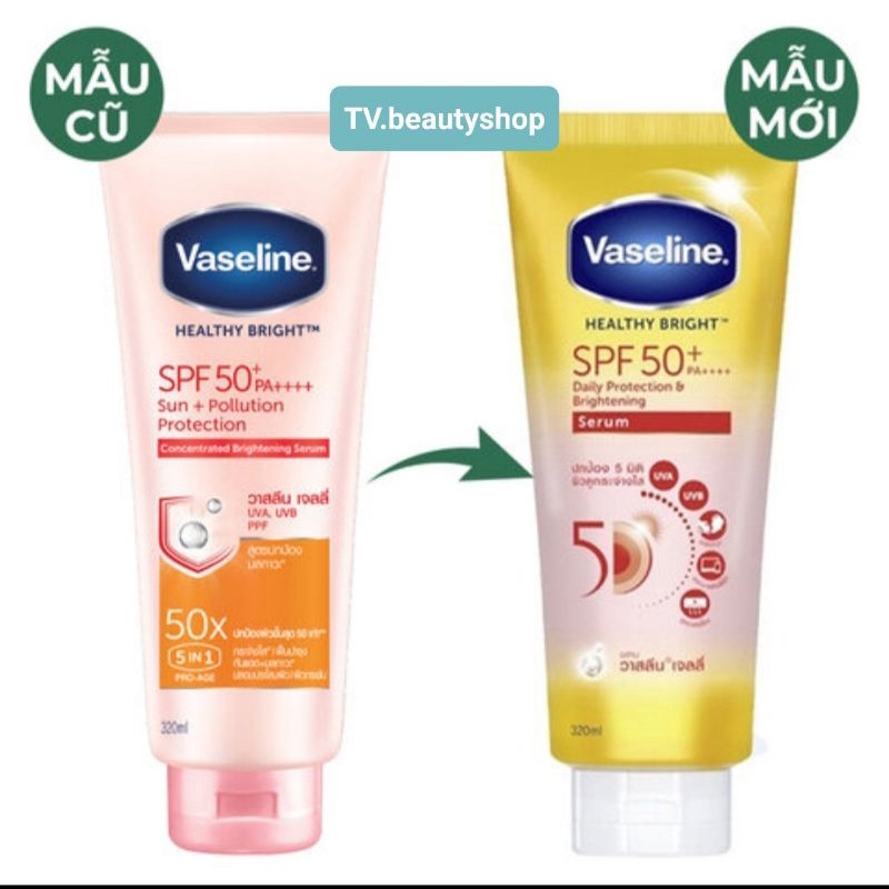 Vaseline-brightening Body Sunscreen Essence 300/320ml Sun + Pollution ...
