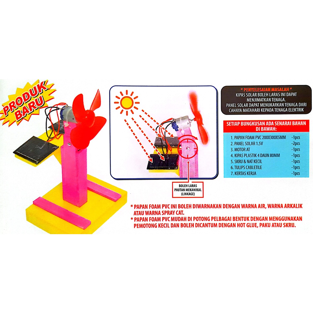 Kipas Solar Boleh Laras | Shopee Malaysia