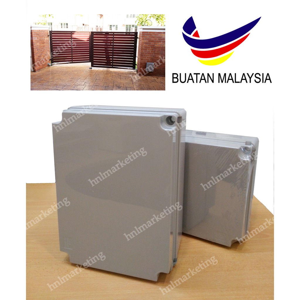 AUTO GATE ENCLOSURE JUNCTION BOX 12" X 9" INCH PVC WEATHER PROOF IP56 ...