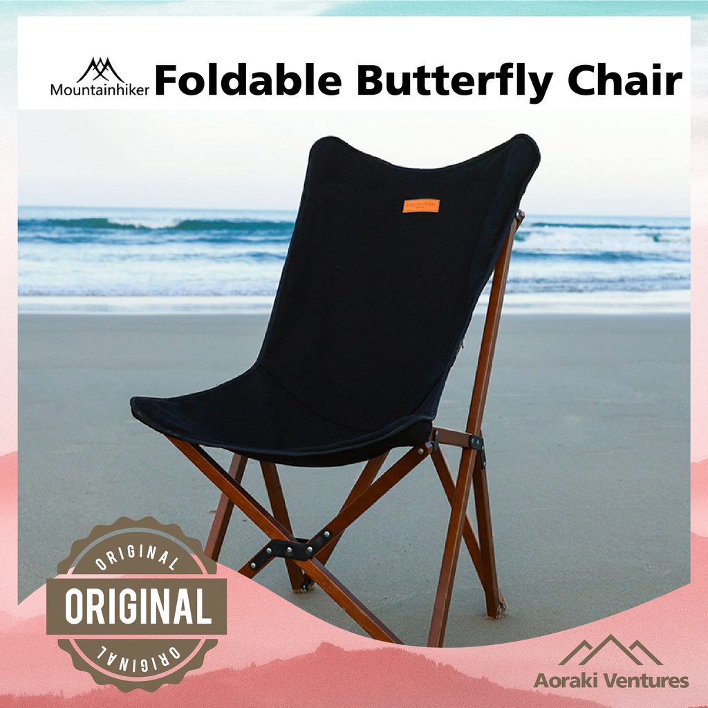 Mountainhiker Foldable Butterfly Chair - Beech Wood (Black colour ...