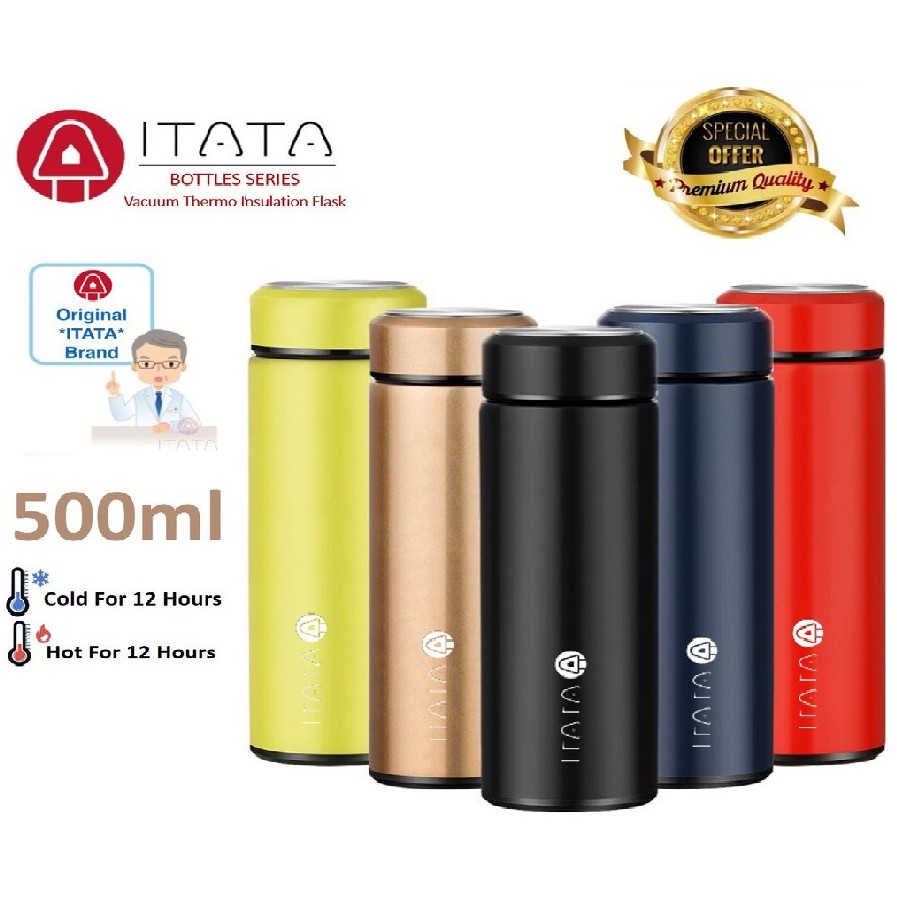 500ml 304 Stainless Steel Thermo Water Bottle Thermal Flask Vacuum ...