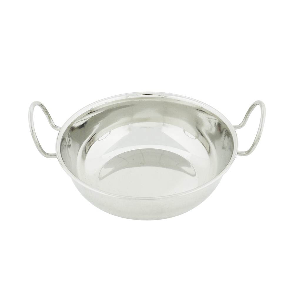 Stainless Steel Personal Small Hot Pot Mini Wok Karahi Wok Double ...