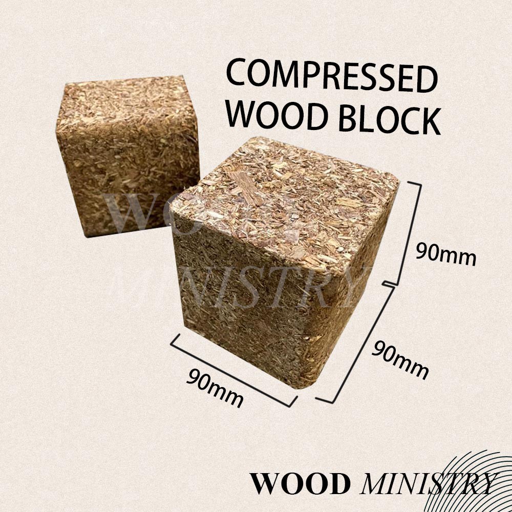 COMPRESSED WOOD BLOCK 90mm x 90mm x 90mm | Shopee Malaysia