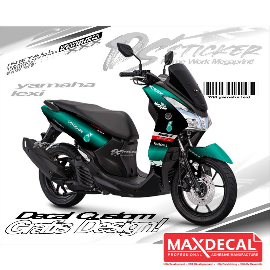 Yamaha lexi custom Fullbody sticker decal Fullbody petronas Theme ...