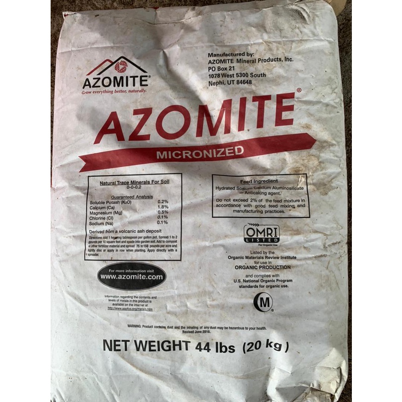 AZOMITE 1KG REPACK TRACE MINERAL MICRONIZED (ORGANIK) Baja Fertilizer ...