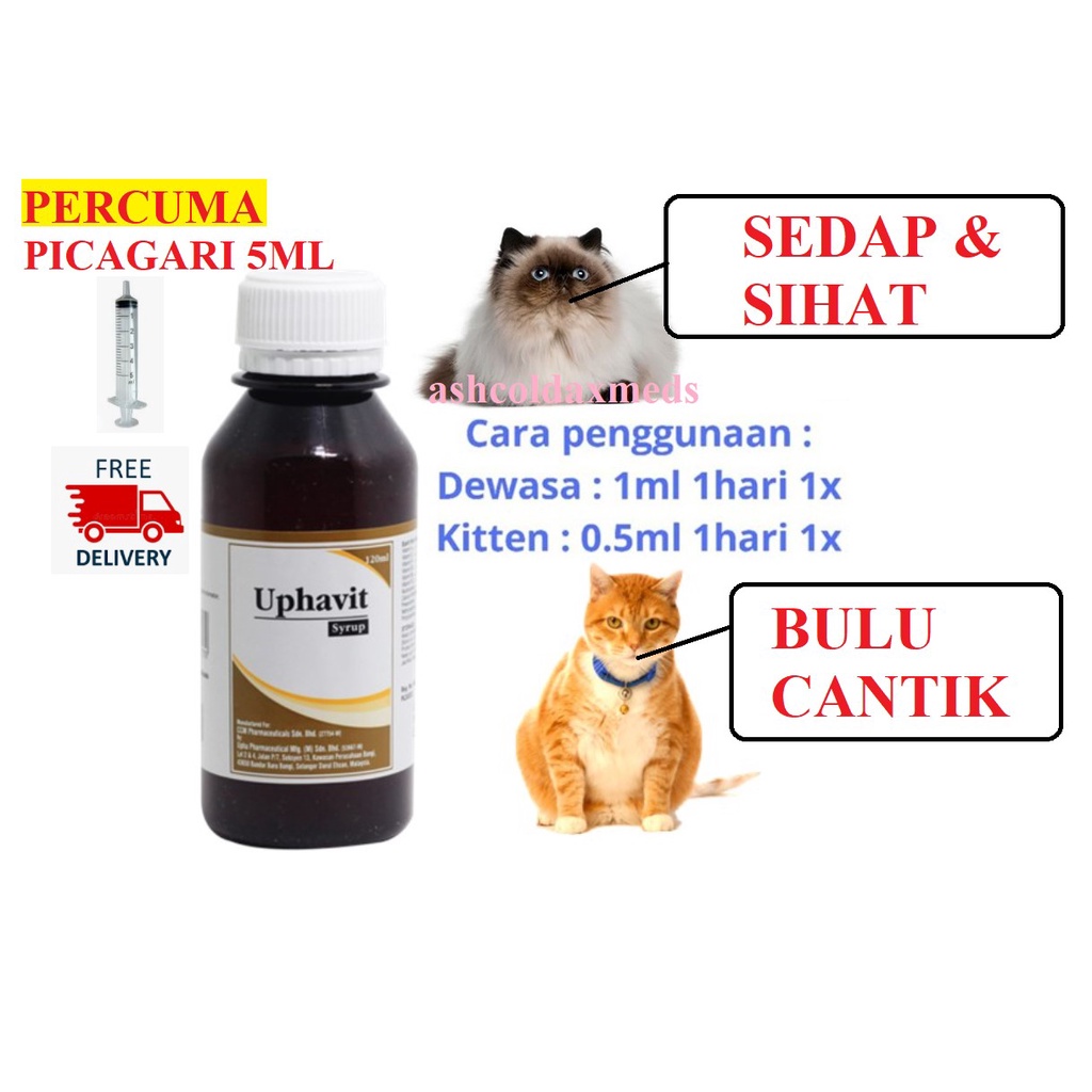 (FOC AR SYRINGE 5ML) Uphavit Syrup 120ML (Multivitamin Boleh Tambah ...