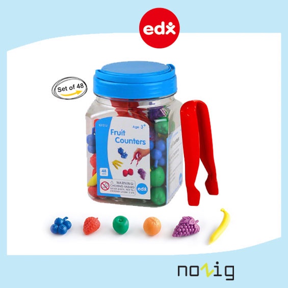 Fruit Counters in a jar Edx Education I Early Math Skill I Fine Motor Skill | Shopee Malaysia
