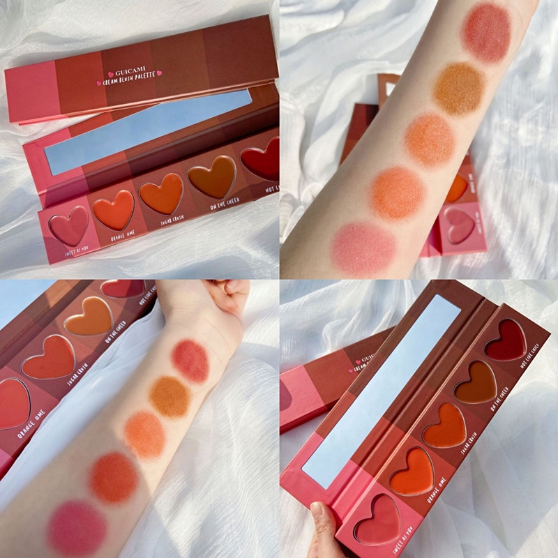 Guicami 5 in 1 Cream Blush and Lips Palette | Shopee Malaysia