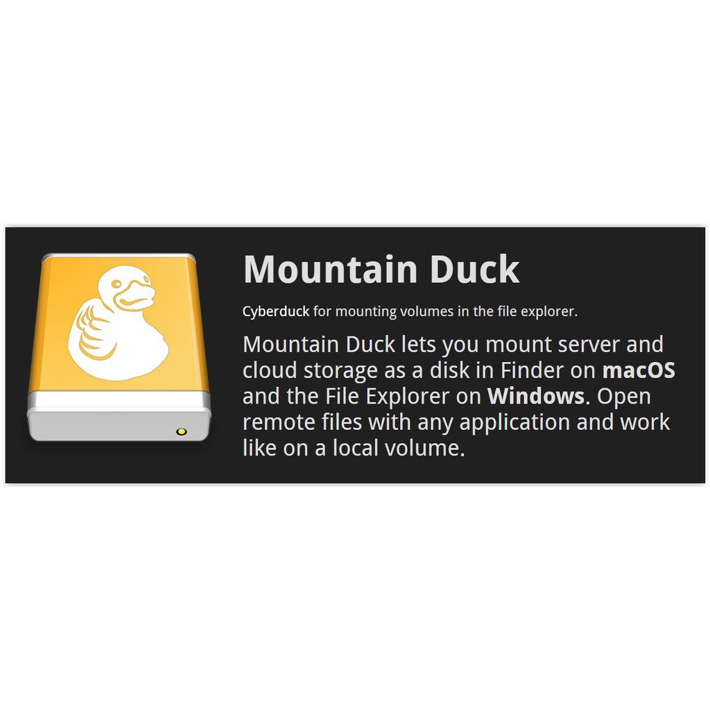 🔥🔥Mountain Duck v4.11.3 (Mount server and cloud storage as a hard disk ...