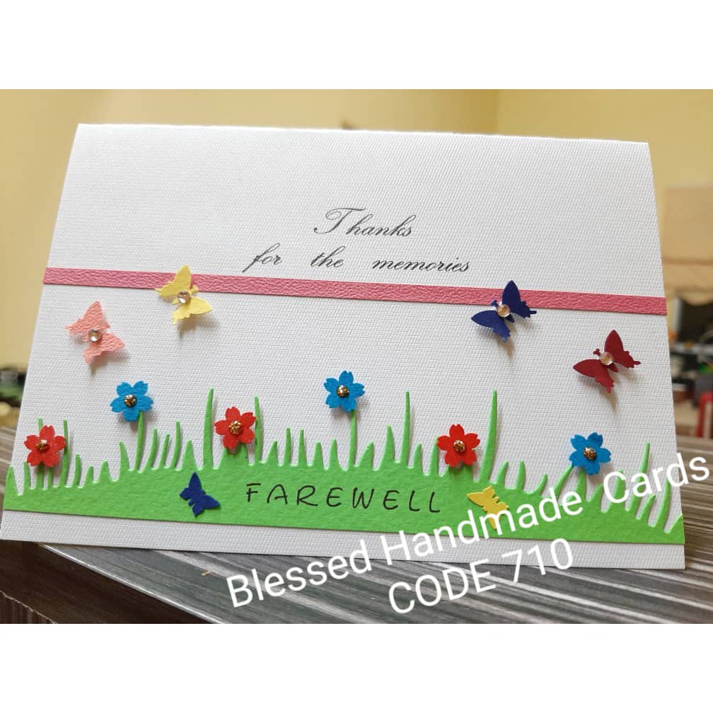 Handmade cards - Farewell / memories Card (A6 size- folded card ...