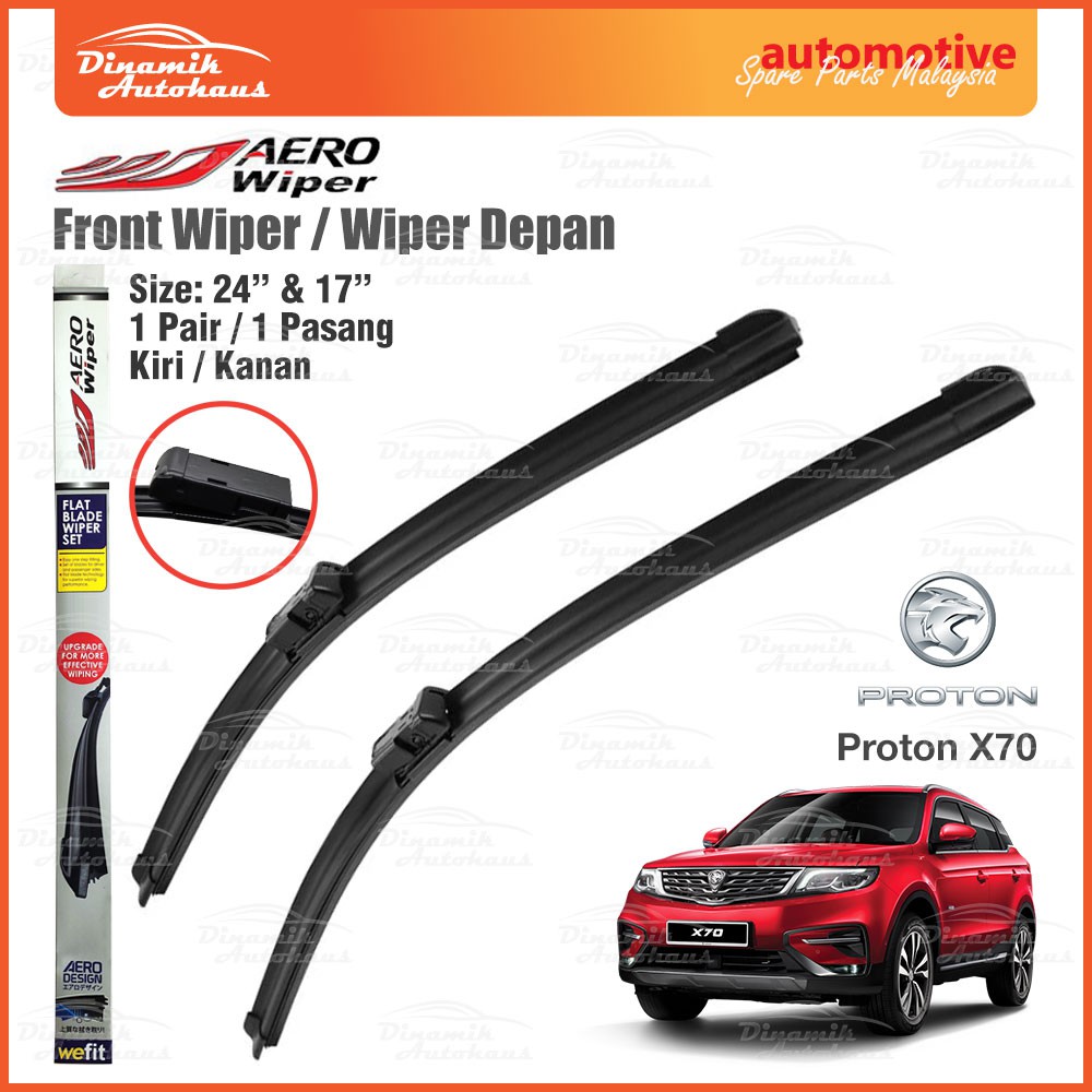 Proton X70 SUV Car Windscreen Front Wiper Size 24" & 17" Inch (1 Pair ...