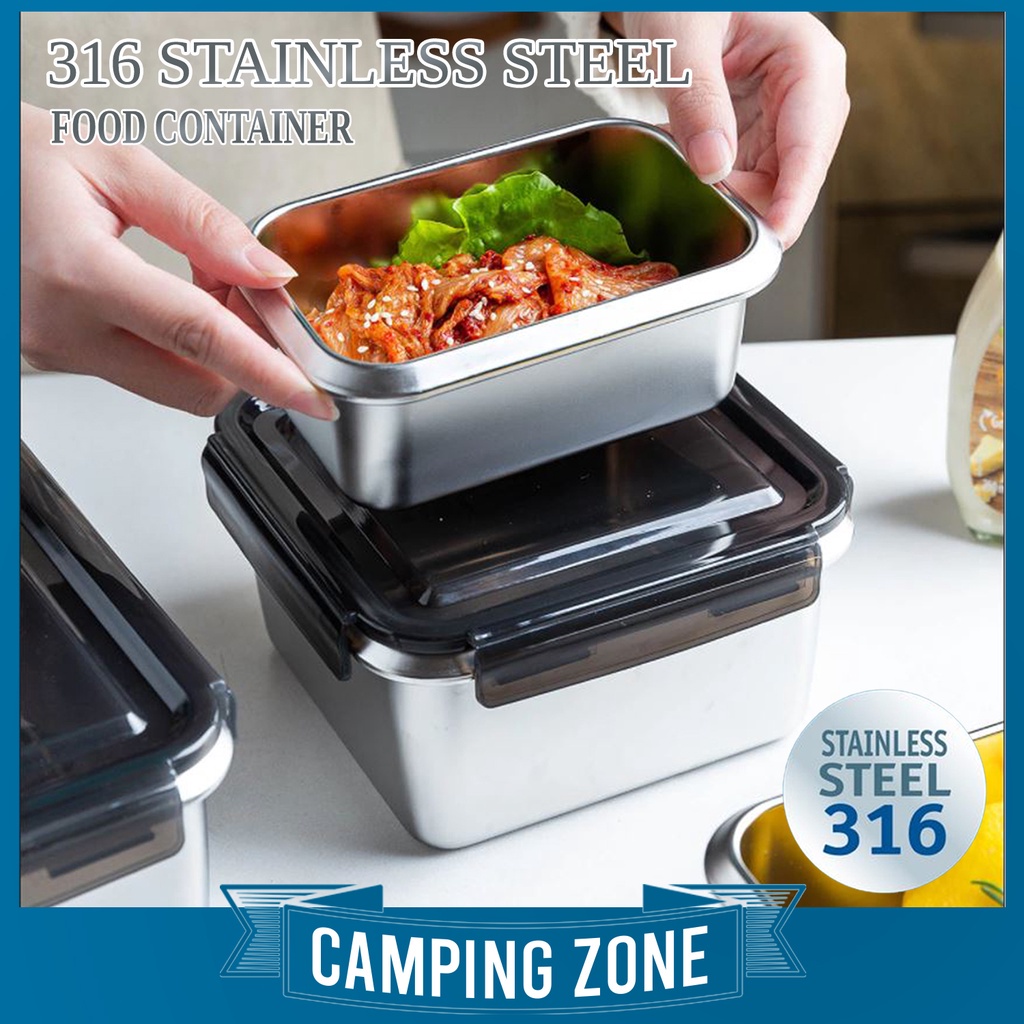 Tupperware 316 Stainless Steel Bento Box Lunch Box Food Container ...