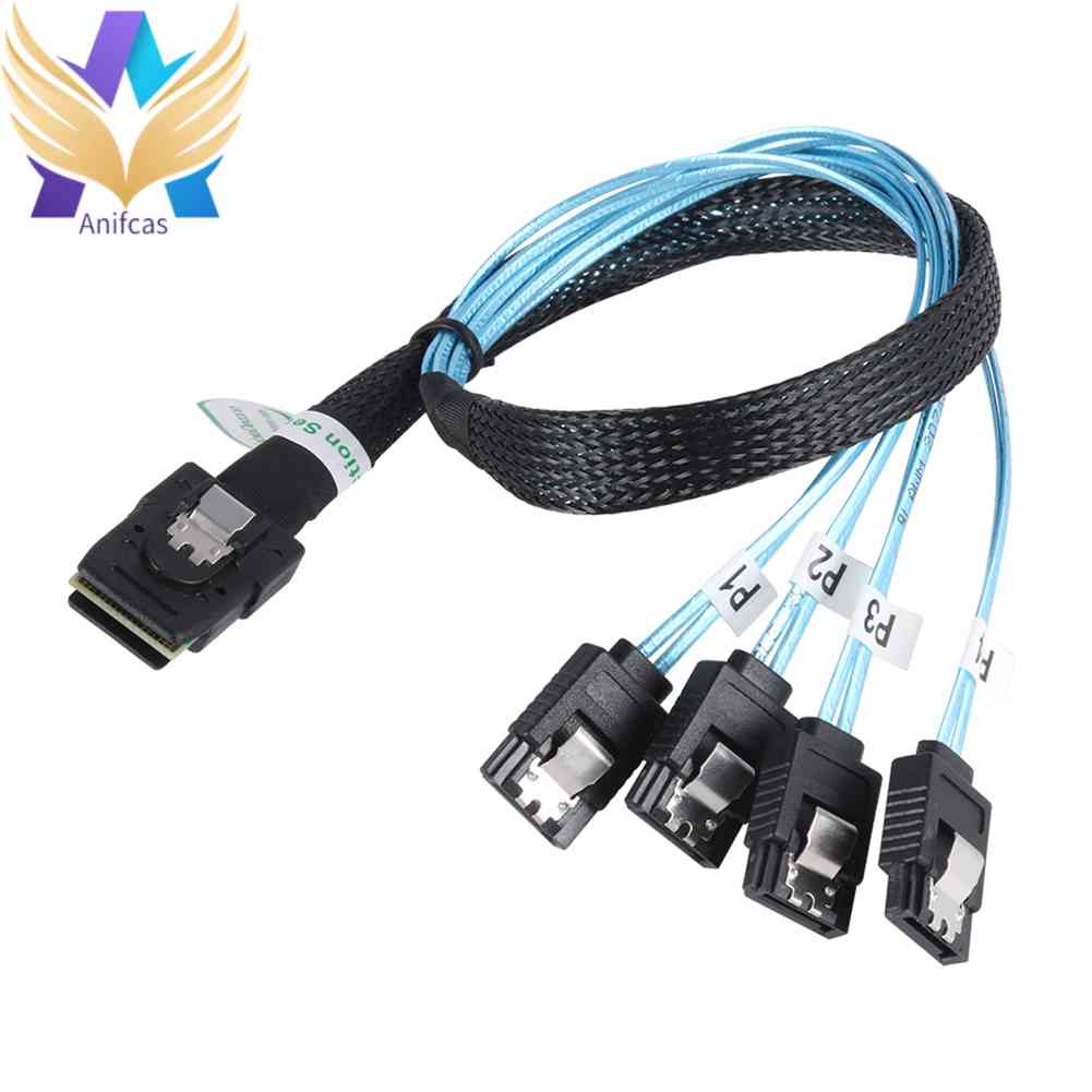 Internal Mini SAS SFF-8087 36-Pin to 4 SATA 7-Pin Forward Breakout ...