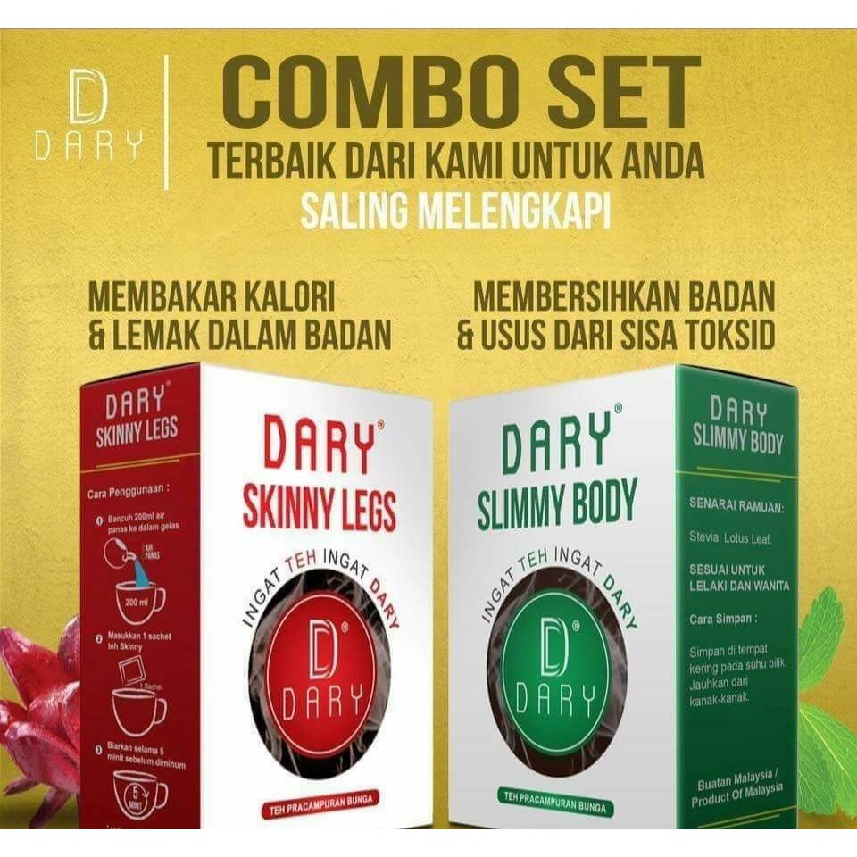 COMBO DARY SLIMMY & SKINNY TEA ORIGINAL SLMY DARY LEMON | Shopee Malaysia