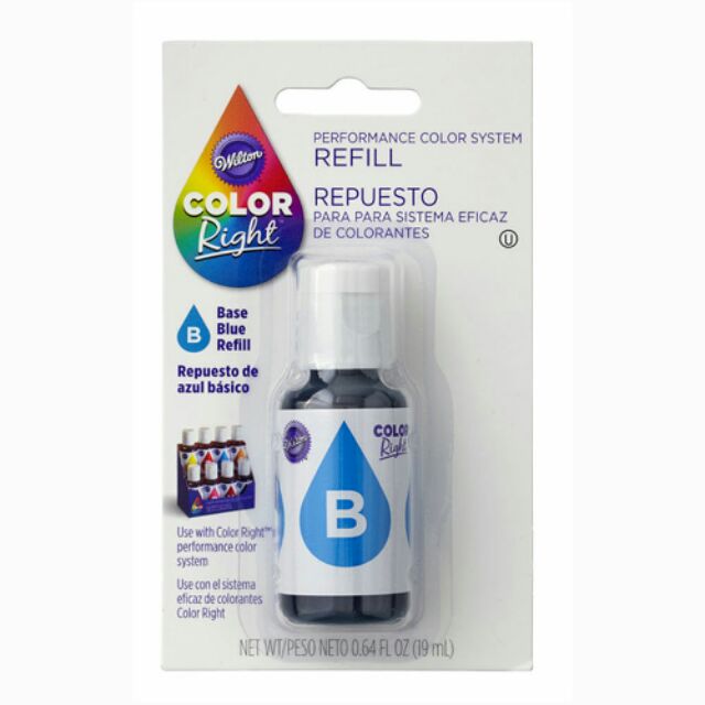 WILTON Blue Color Right Performance Color System Refill, 0.64 fl oz (19 ...