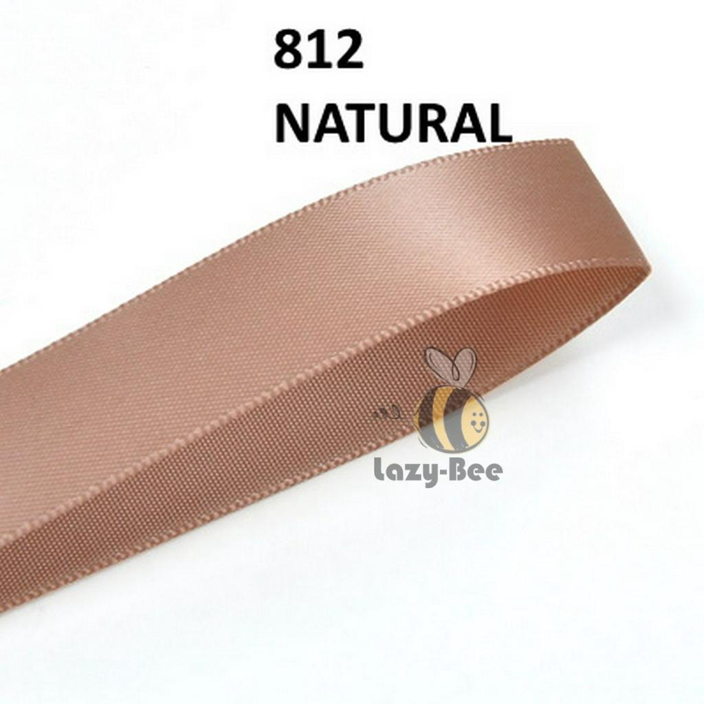 IVORY CREAM BROWN 5Meter 2.5cm 3.8cm 5cm Premium Quality Double Face ...