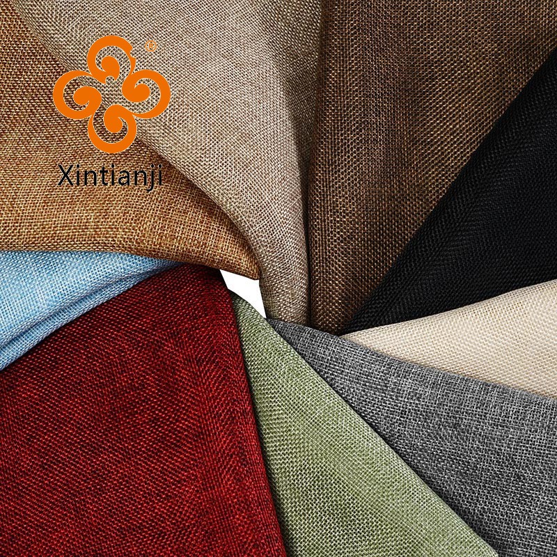 Solid color linen fabric cotton zakka sewing material for storage bag ...