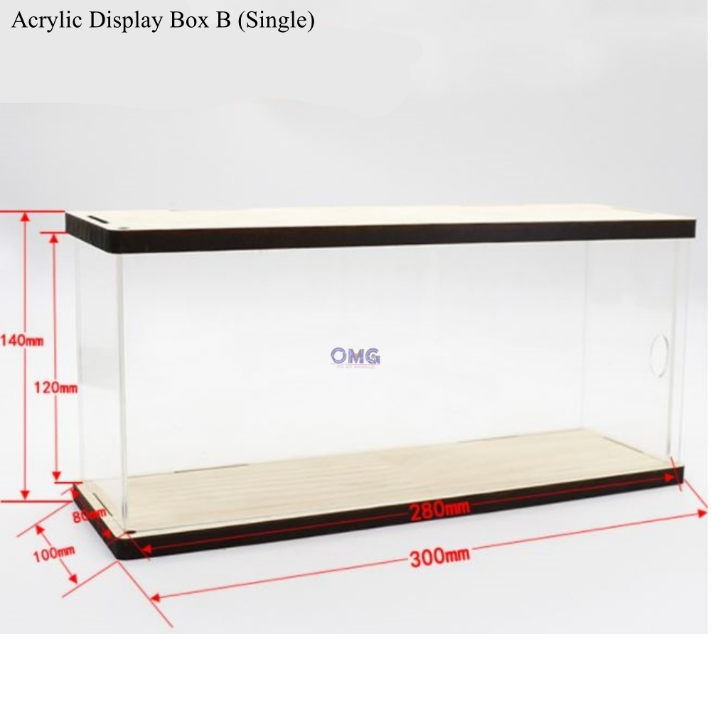 Display Box with Wood Board and Door 1 Level Display Box Double Level ...