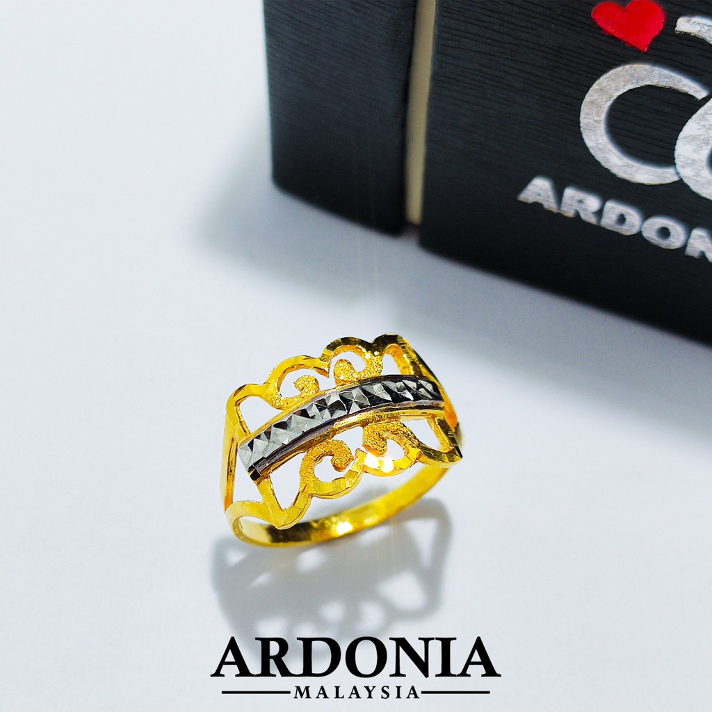ARDONIA Cincin Crown Petak Emas 375 (9K Gold / 375 Gold) | Shopee Malaysia