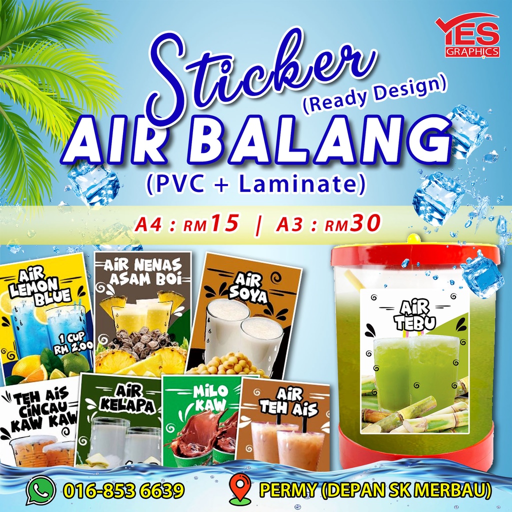 STICKER AIR BALANG A4 A3 SAIZ | Shopee Malaysia