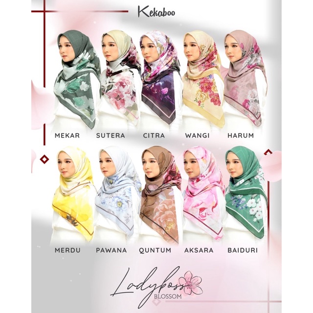 KEKABOO | New Release 😍 Tudung Bawal Kekaboo Ladyboss Blossom | Bidang ...
