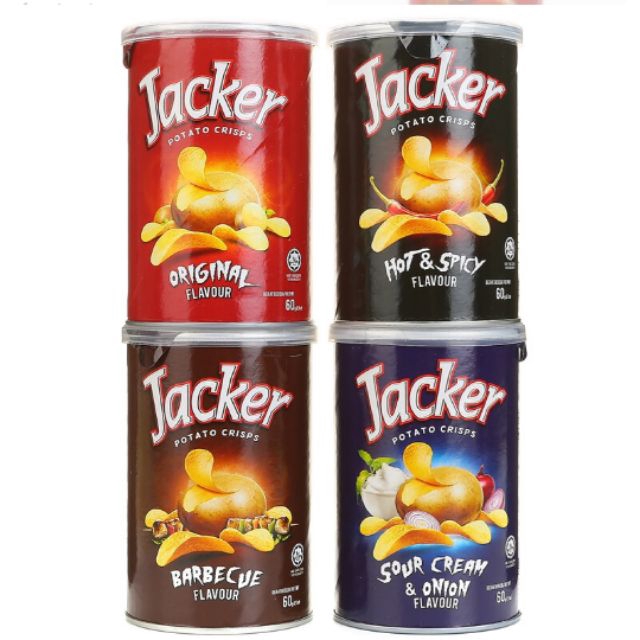 60g Oriental Jacker Potato Crisps Chips tin Canister HALAL - 3 Flavours ...