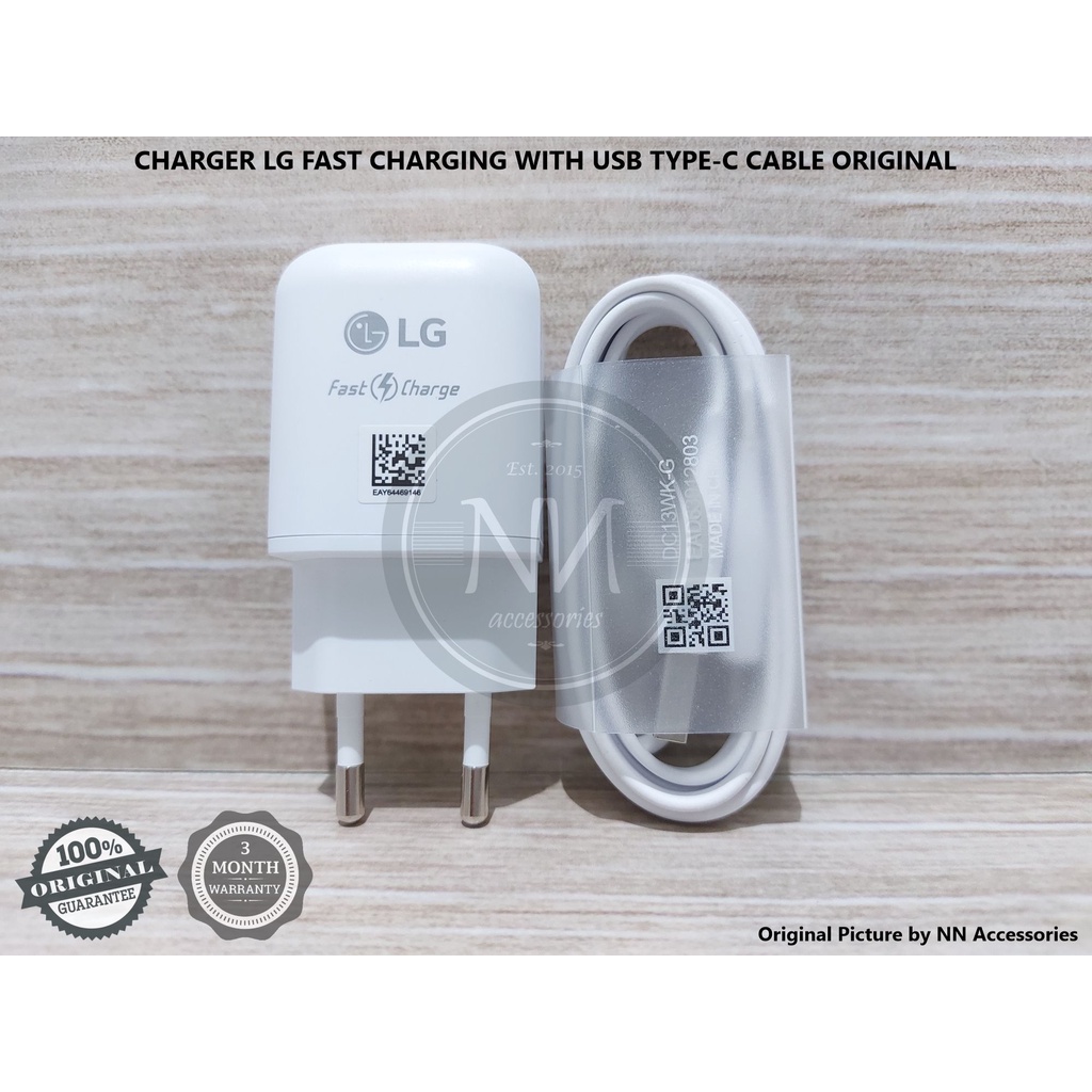 Charger LG V20 V30 V35 V40 V50 G5 G6 G7 G8 THINQ Q8 Q9 MCS-H05ED FAST CHARGING Flat Cable ...