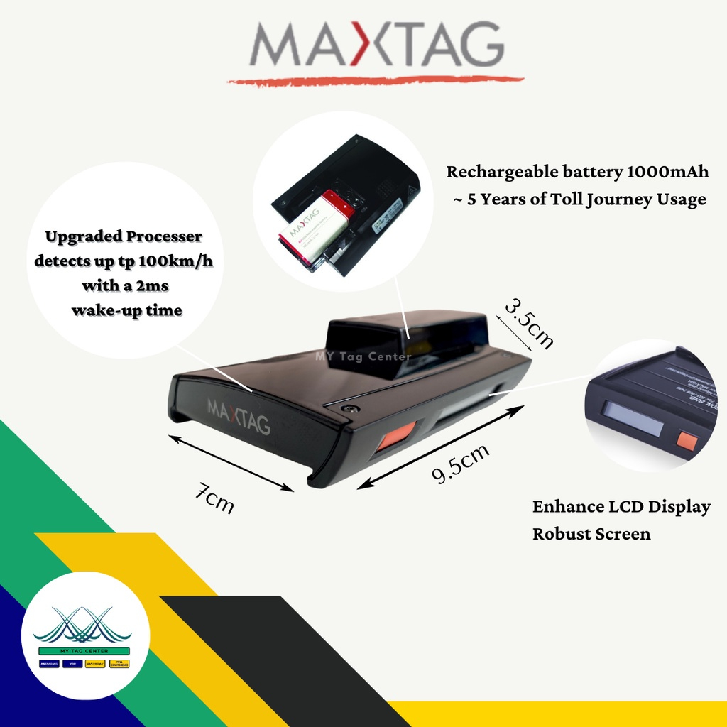 MaxTag 1 Year Warranty Essential Pack Smart Tag Touch n Go Original ...