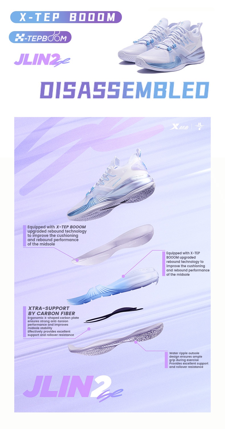 XTEP Lin Shuhao 2nd Generation Carbon Board Basketball Shoes | Shopee ...