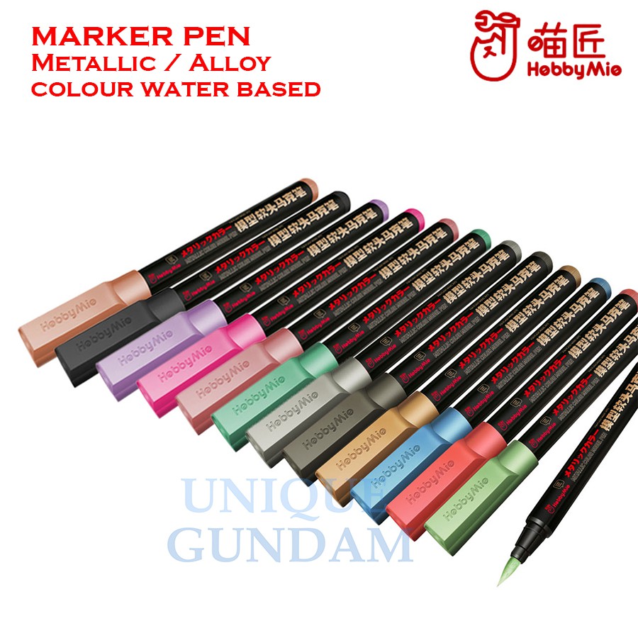 [Hobby Mio] Metallic /Alloy Marker Pen FOR MODEL KIT TOOLS | Shopee ...