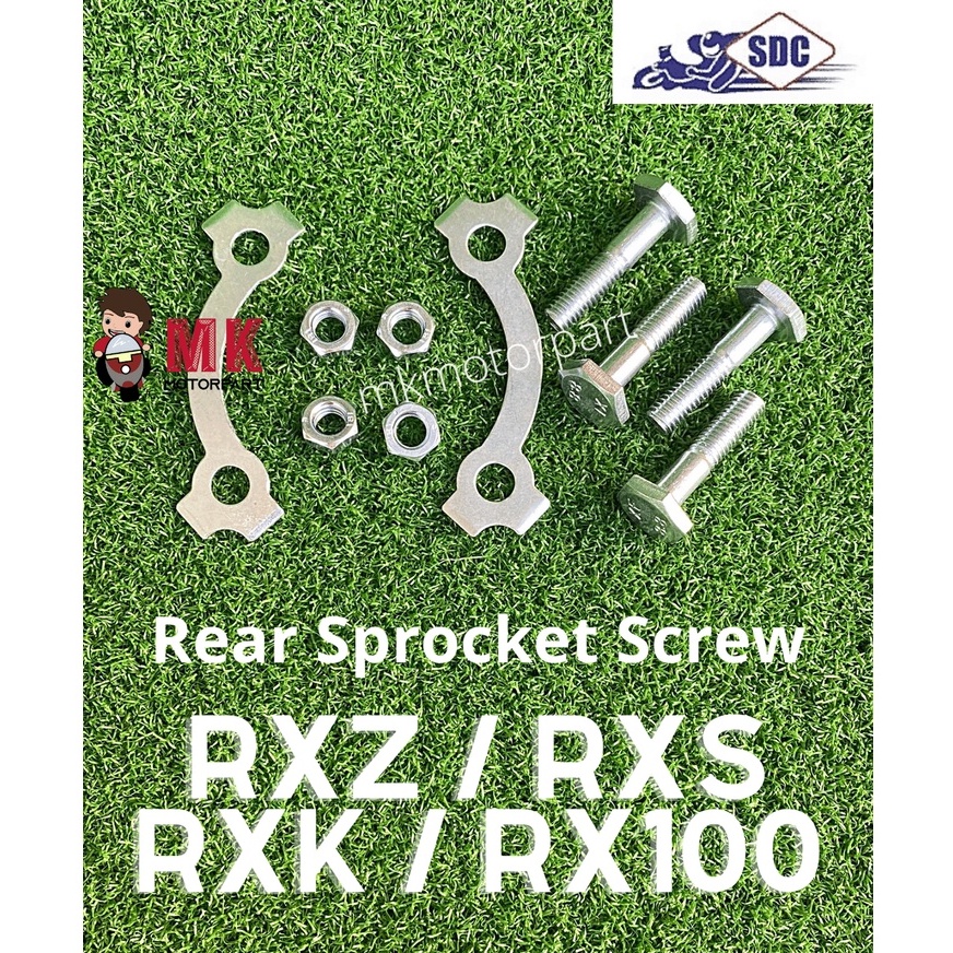 (SDC) REAR SPROCKET SCREW Set Yamaha RXZ / RXS / RXK / RX100 Spocket ...