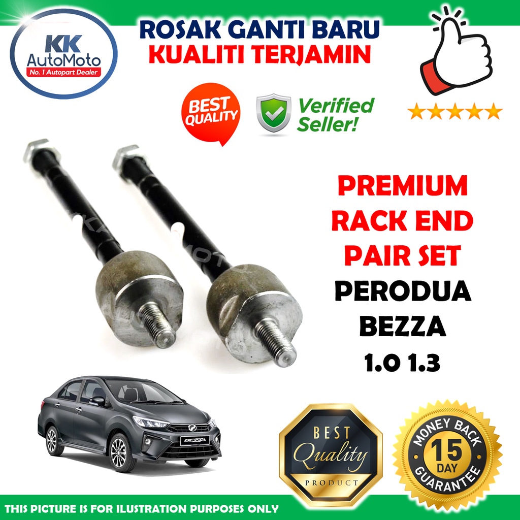 1 Pasang - Perodua Bezza 1.0 1.3 Premium OEM Parts Rack End Pair Set ...