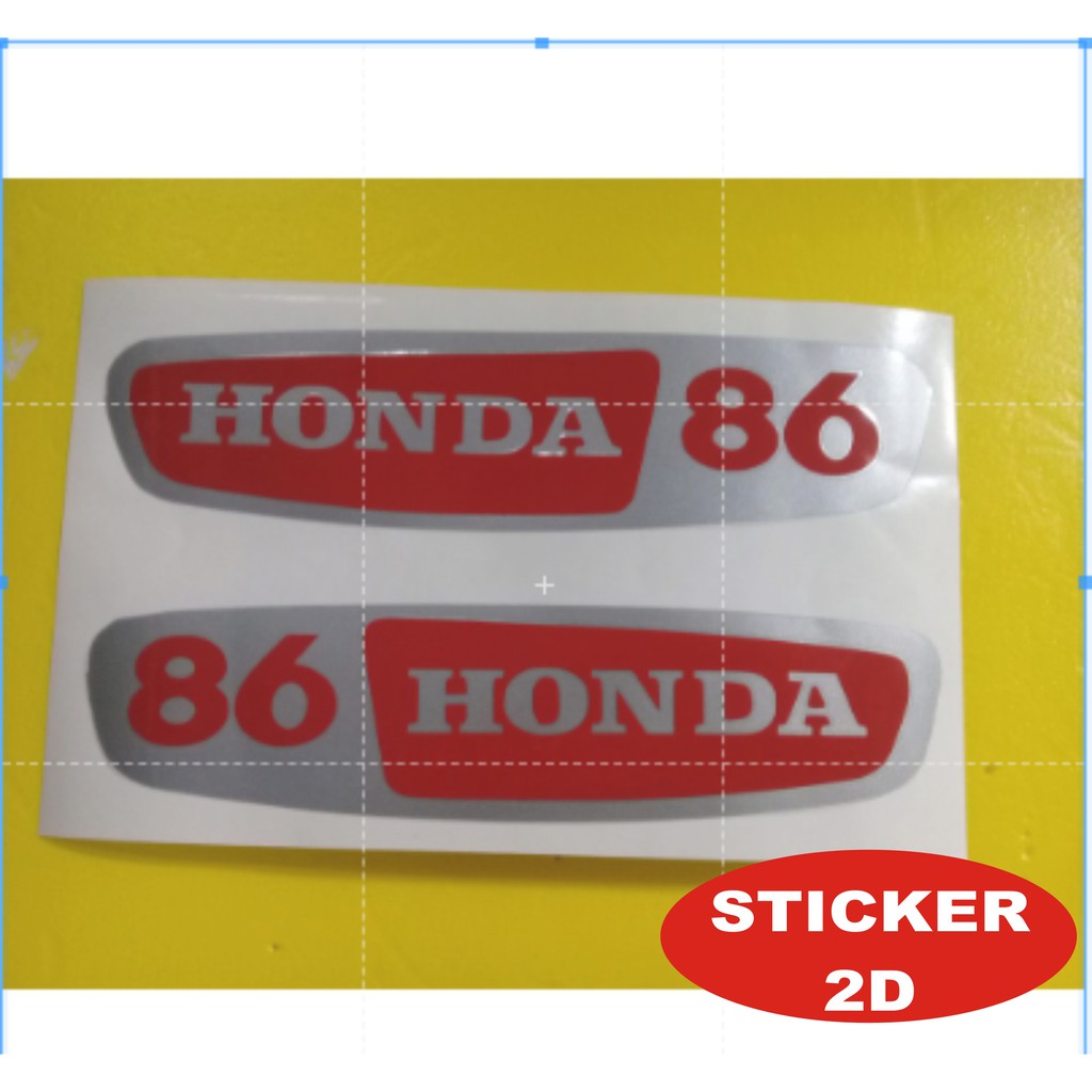 20230820-1202 STICKER HONDA C86 ORACAL CLEAR COATED STICKER 2D Body ...