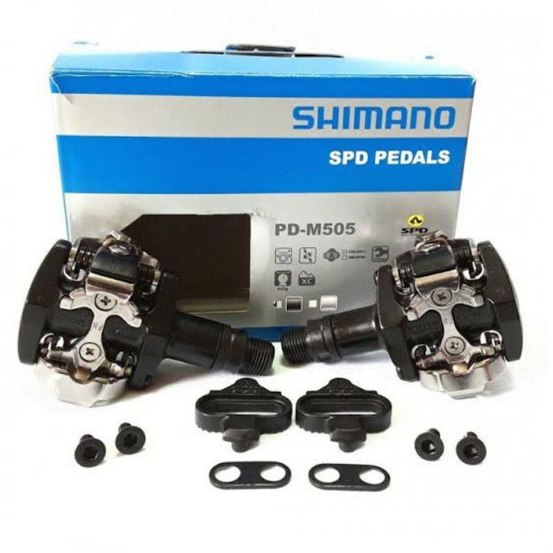 SHIMANO PD-M505 SPD Pedal Cleat PD-M505 EPDM505L WITH CLEATS | Shopee ...