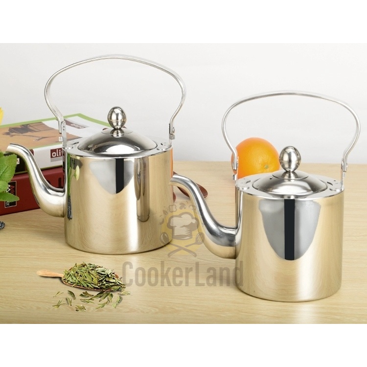🔥Ready Stock🔥 Stainless Steel Straight Kettle Tea/Tea Pot/Kettle Coffee ...