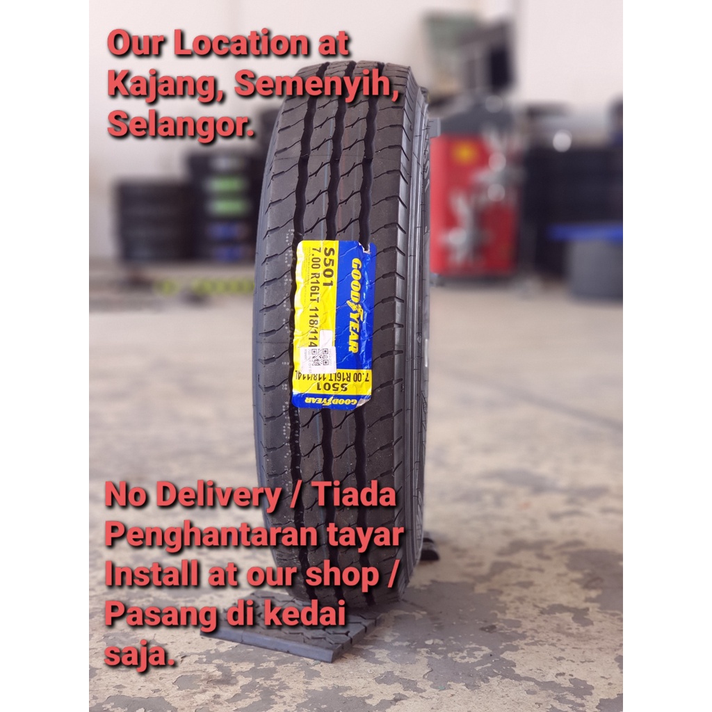 700R16 [ with Installation ] COMMERCIAL TRUCK / LORRY TYRE * TAYAR LORI ...