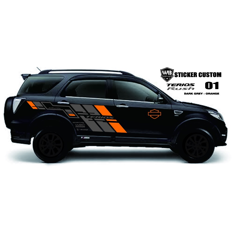 Terios RUSH CUTTING Car Side BODY Variation STICKER Latest MODEL Car ...