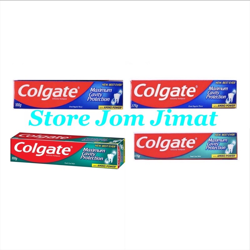 COLGATE Toothpaste Fresh Cool Mint / Great Regular Flavor (175g / 100g ...