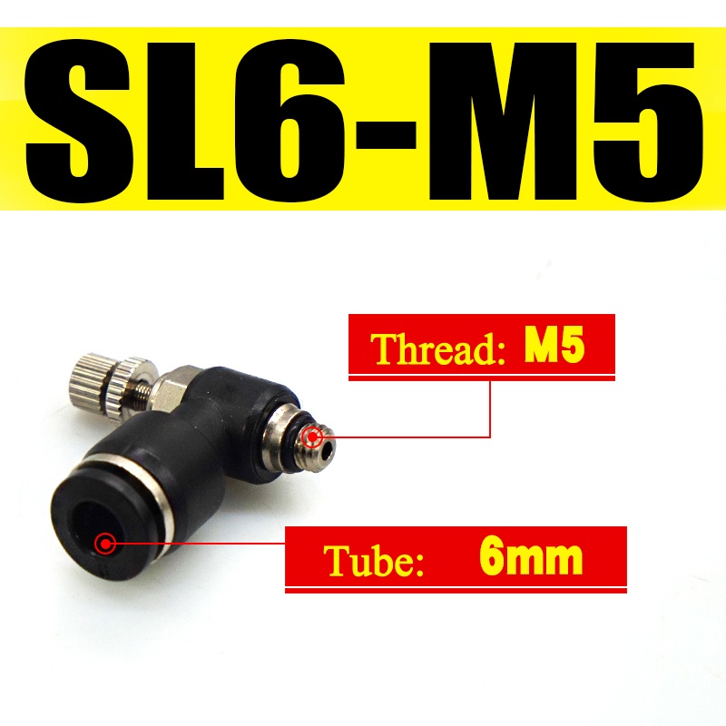 High Quality One-way Tube Speed Control Joint Cylinder Joint SL4-M5 Cylinder Throttle Valve SL6 ...