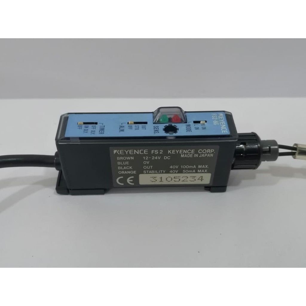 Keyence FS2-60 Fiber Amplifier NPN 12-24VDC + Keyence FU-35FA Reflective Fiber Unit | Shopee ...