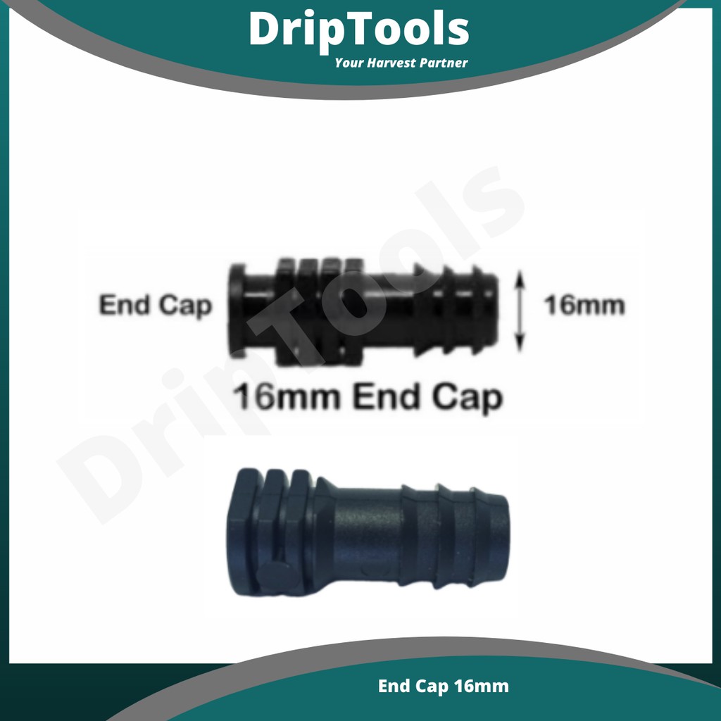 End Cap 16mm, Polypipe16mm, Irrigation Watering System Fertigasi ...