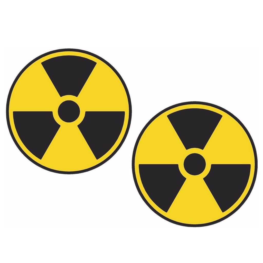 3inches Nuclear Radiation Warning Decal Set Nuke Radioactive Sign ...