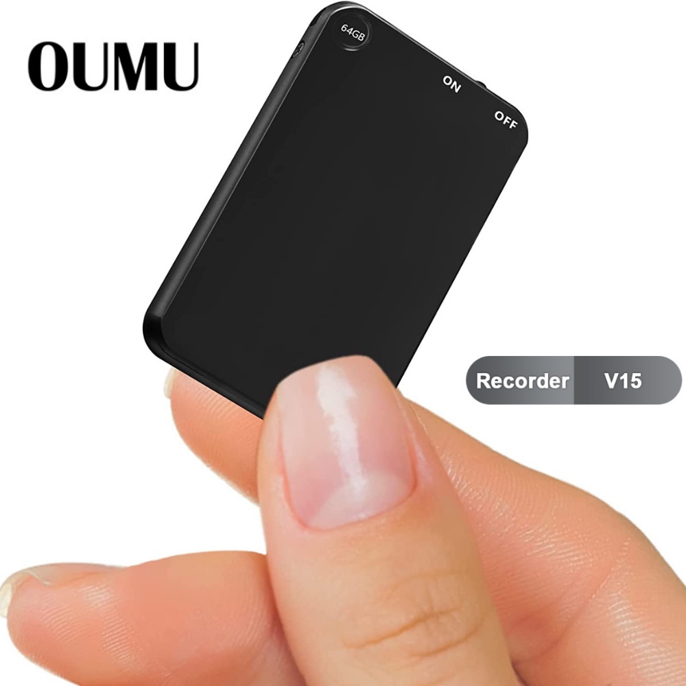 OUMU V15 Mini Voice Recorder 128GB Audio Voice Activated Recorder with ...