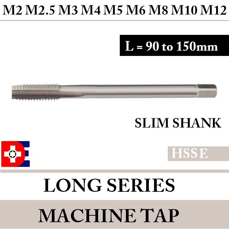 hss long series machine taps long cut tap metric m2 m2.5 m3 m4 m5 m6 m8 ...