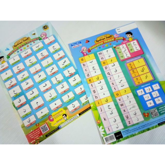 Kad huruf jawi tunggal & Padanan huruf jawi | Shopee Malaysia