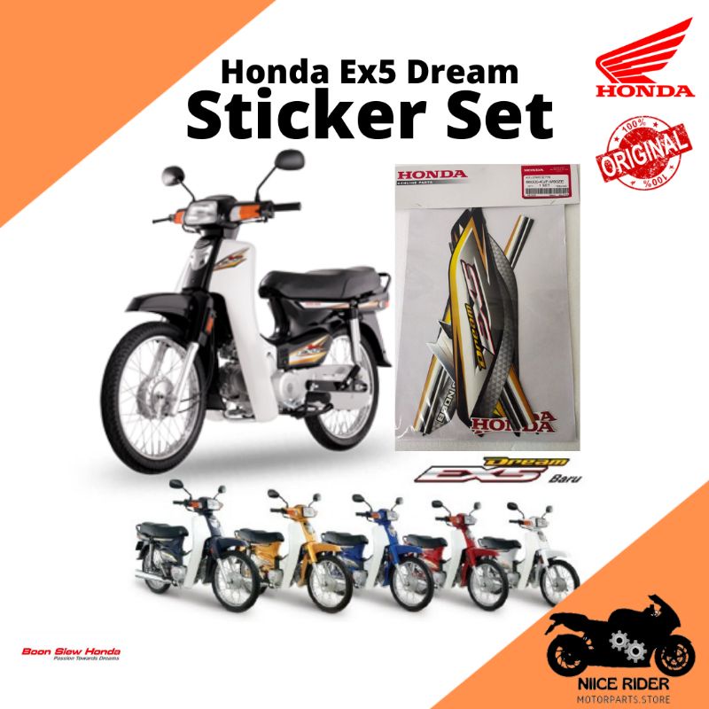 Honda Ex5 dream stripe sets Sticker Honda Ex5 sets 100% original ...